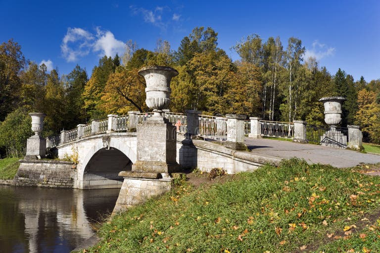 Classical bridge stock image. Image of flora, fall, blue - 27755111