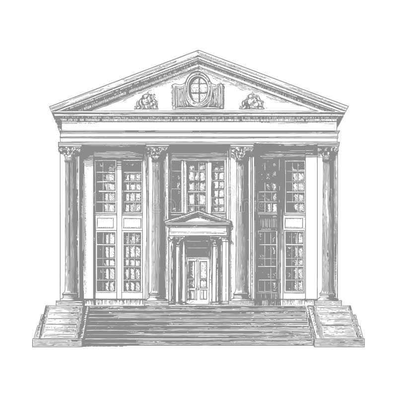 Grand Classical Building Facade, Majestic Entrance with Columns and ...