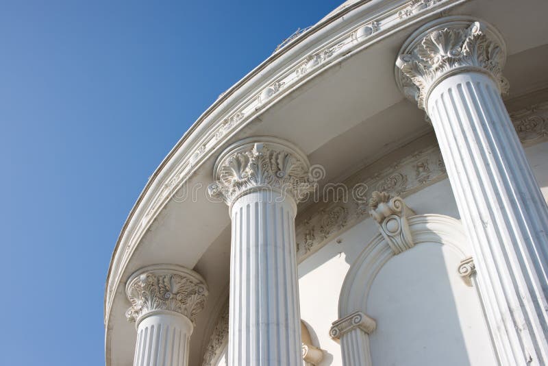 Classical Building with Semi Circle Shape Stock Photo - Image of floral ...