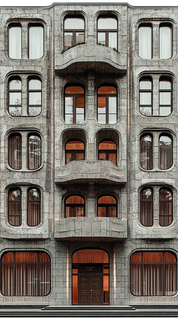 Classical Building Facade with Ornate Stonework and Symmetry. Stock ...