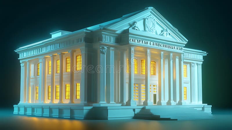 Classical Building Icon. Outline of a Greek or Roman Temple with ...