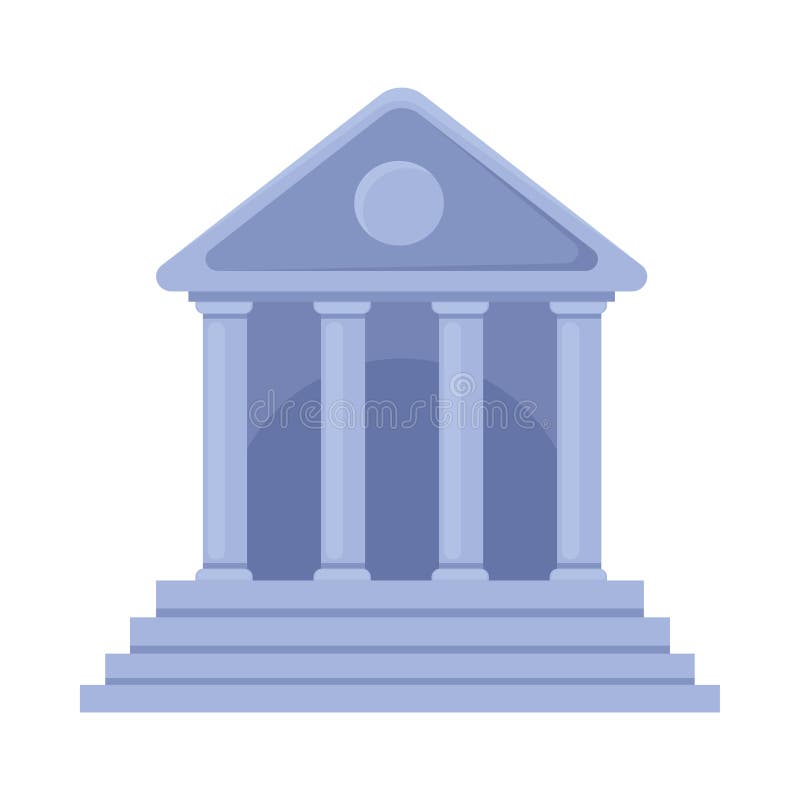 Classical Building of Justice Stock Vector - Illustration of isolation ...