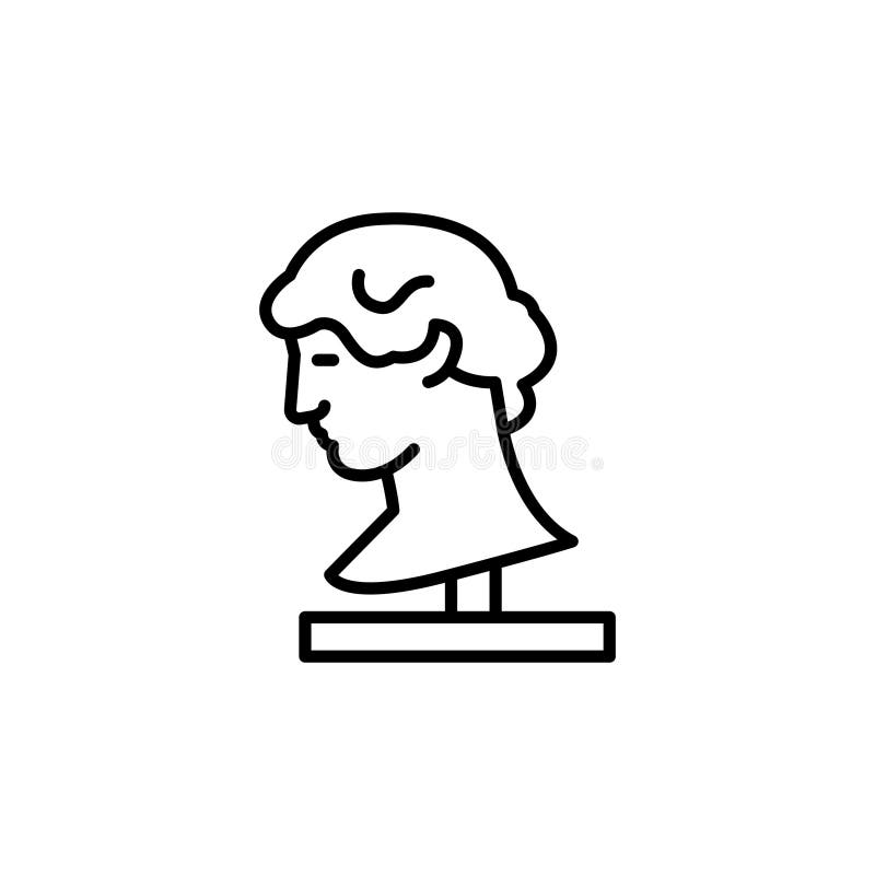Classical Bust Sculpture Icon Stock Vector - Illustration of ...