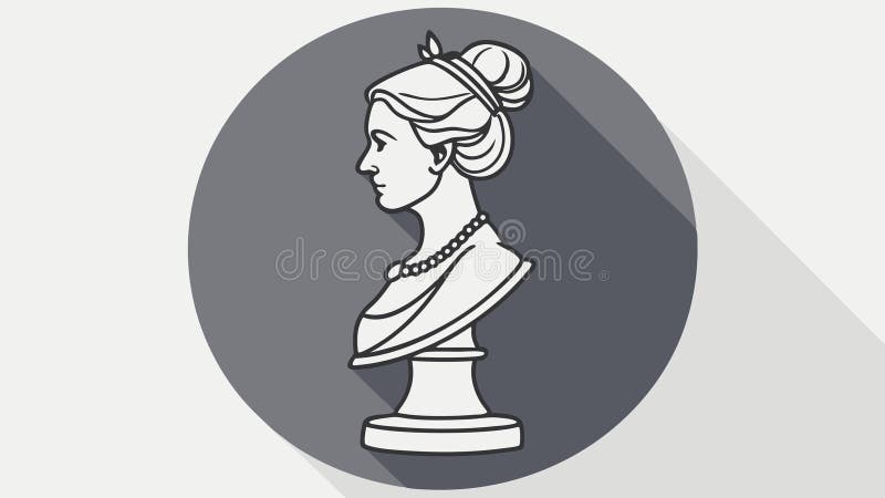 Classical Bust Sculpture, Symbolizing Art and History, Vector Design ...