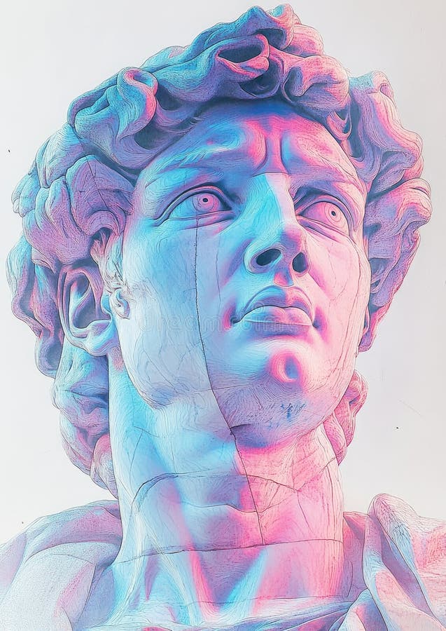 Classical Bust Sketch stock illustration. Illustration of aesthetic ...