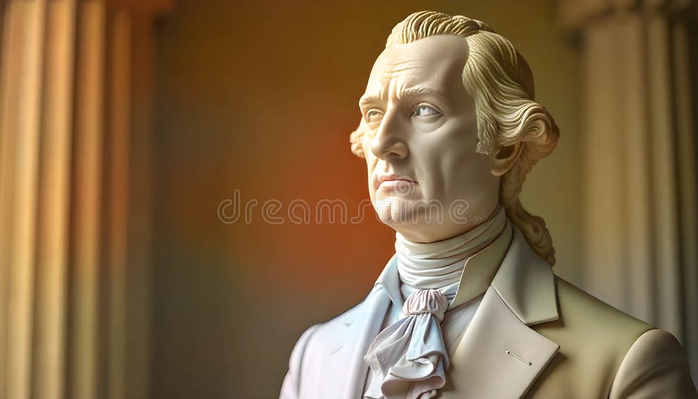 Classical Bust Statue of a Historical Figure with Dramatic Lighting ...