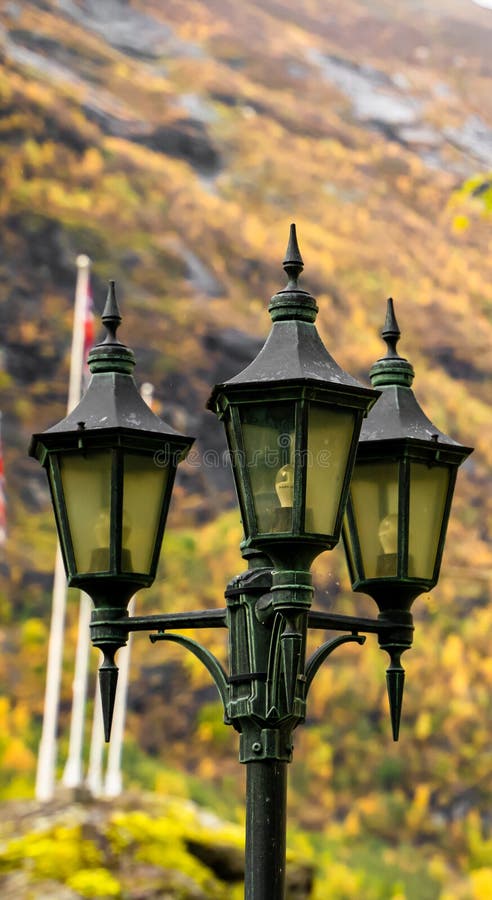 Classical Cast Iron Lamp Post Stock Photo - Image of classic, lamp ...