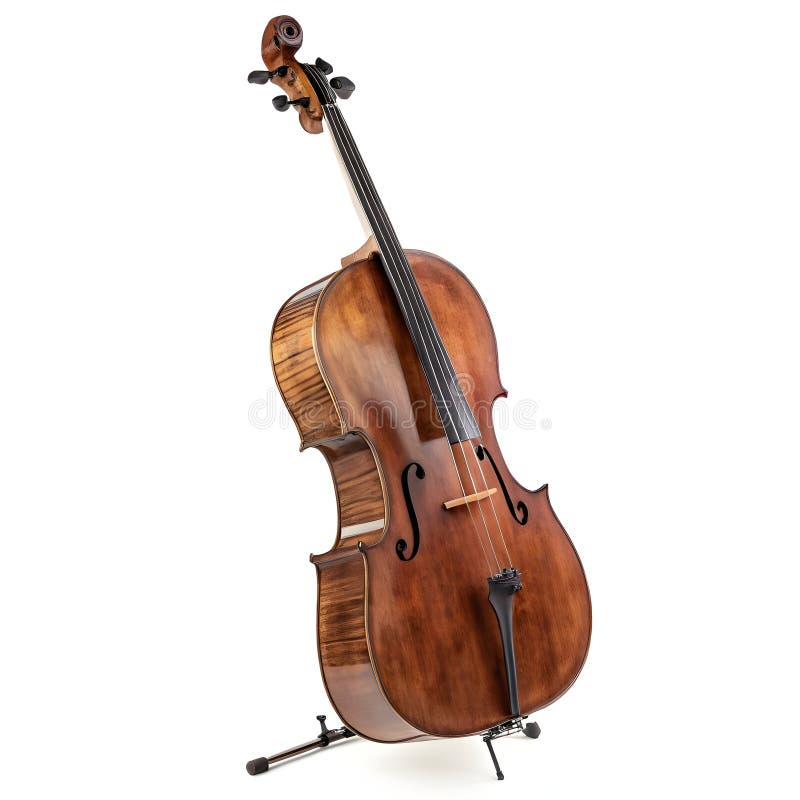 Cello Isolated on White Background Stock Illustration - Illustration of ...