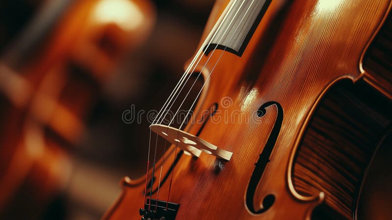 Classical Cello with a Rich, Mahogany Finish and a Deep Stock Image ...