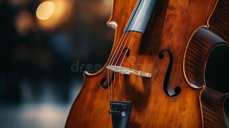 Classical Cello with a Rich, Mahogany Finish and a Deep Stock Image ...