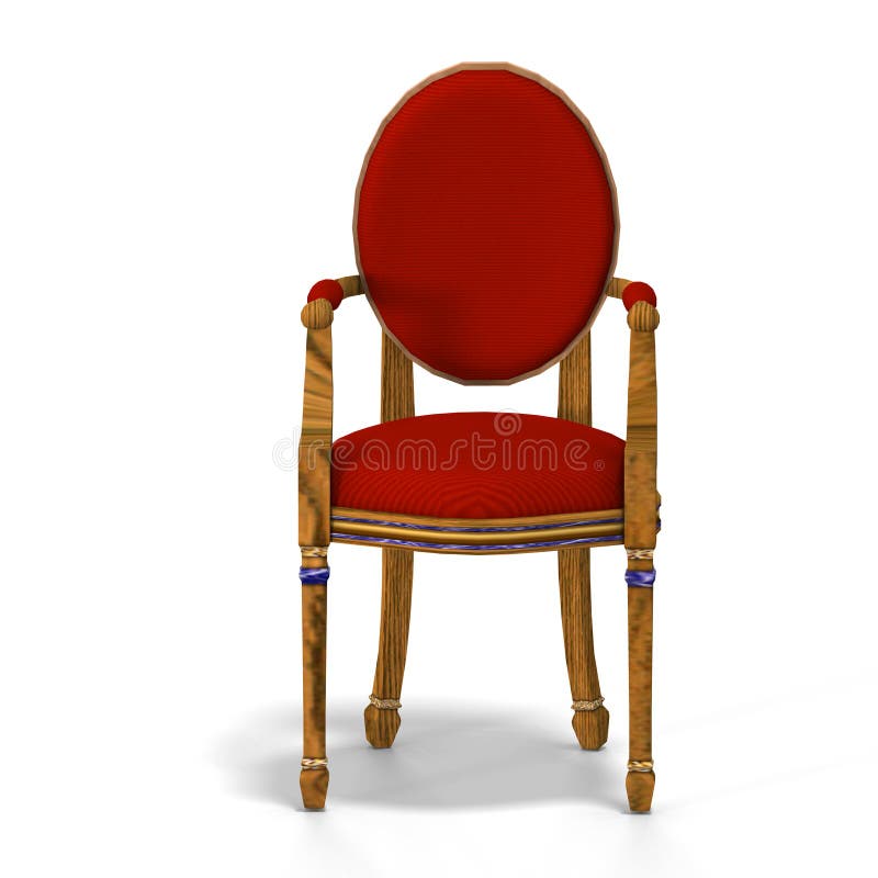 Classical Chair - Front View Stock Illustration - Illustration of handy ...