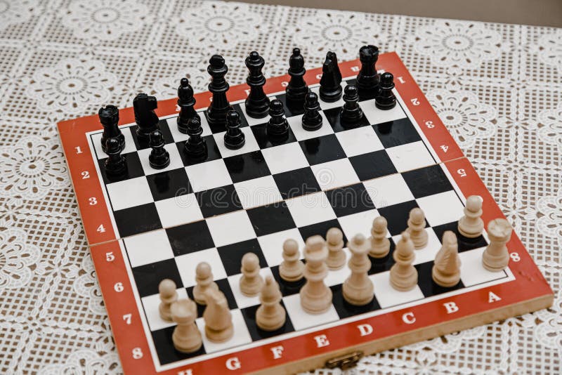 Classical Chess Stand on a Chess Board. Chess Combinations for ...
