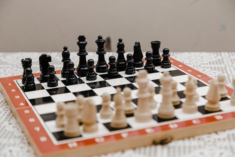 Classical Chess Stand on a Chess Board. Chess Combinations for ...