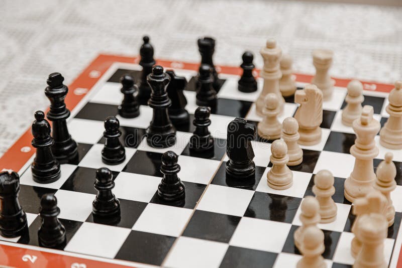 Classical Chess Stand on a Chess Board. Chess Combinations for ...