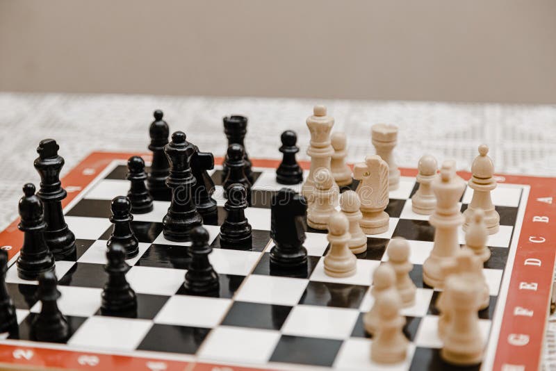 Classical Chess Stand on a Chess Board. Chess Combinations for ...