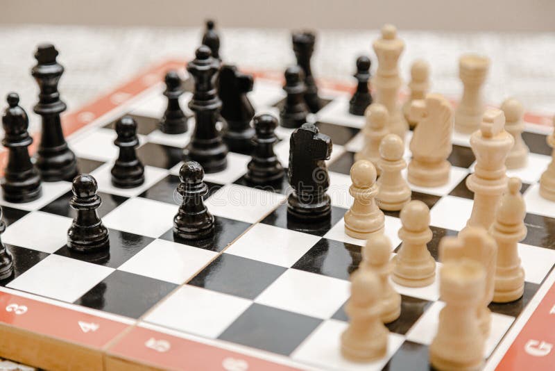 Classical Chess Stand on a Chess Board. Chess Combinations for ...