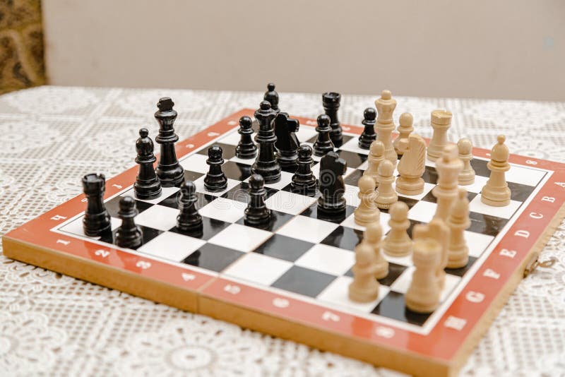 Classical Chess Stand on a Chess Board. Chess Combinations for ...