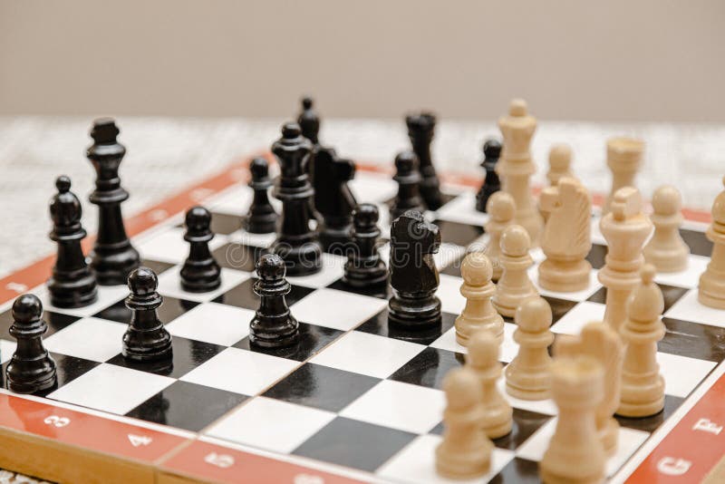 Classical Chess Stand on a Chess Board. Chess Combinations for ...