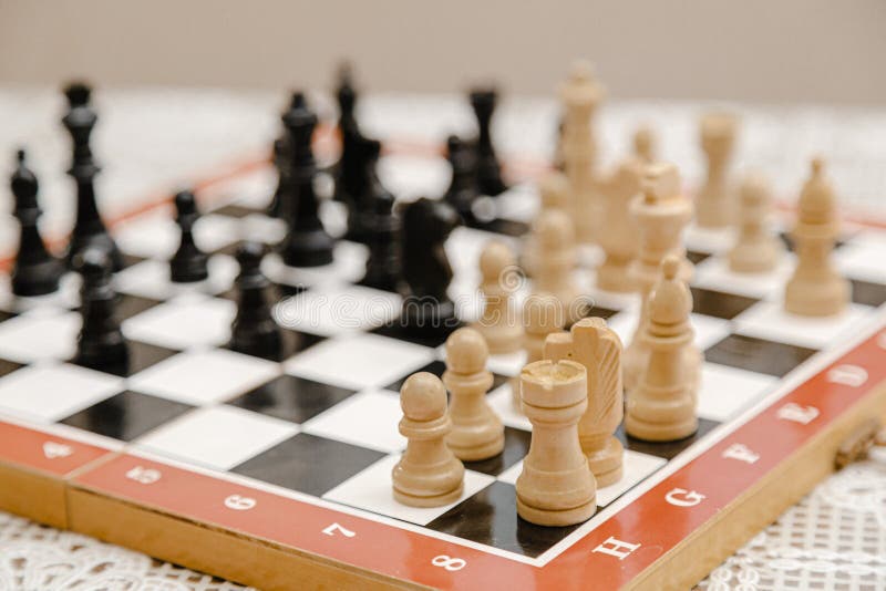 Classical Chess Stand on a Chess Board. Chess Combinations for ...