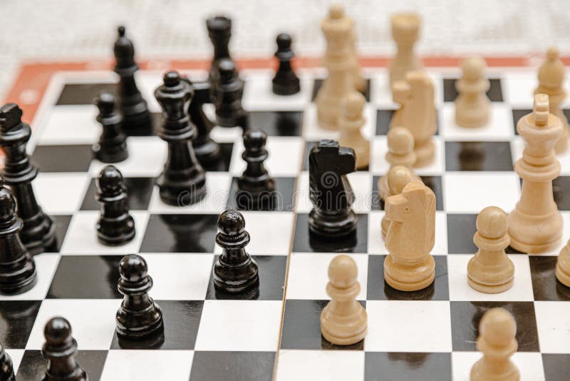 Classical Chess Stand on a Chess Board. Chess Combinations for ...