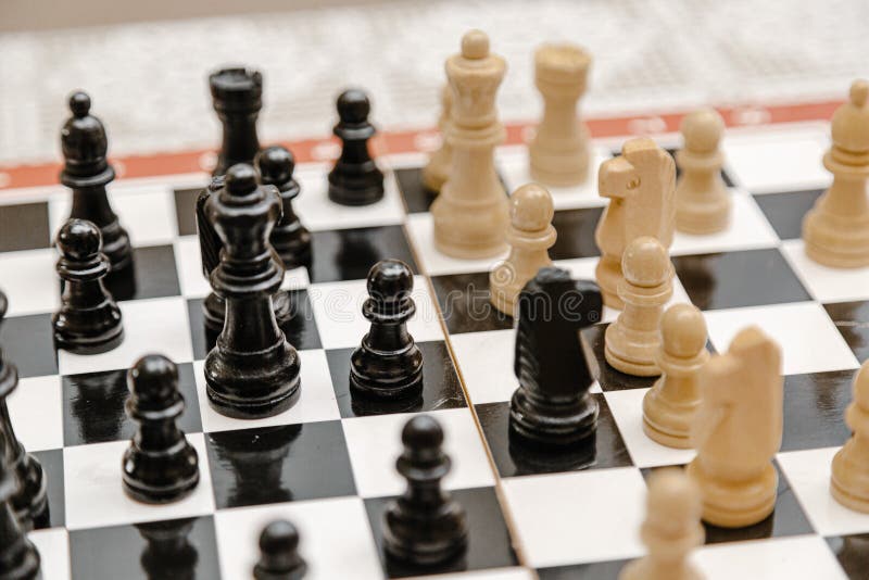 Classical Chess Stand on a Chess Board. Chess Combinations for ...