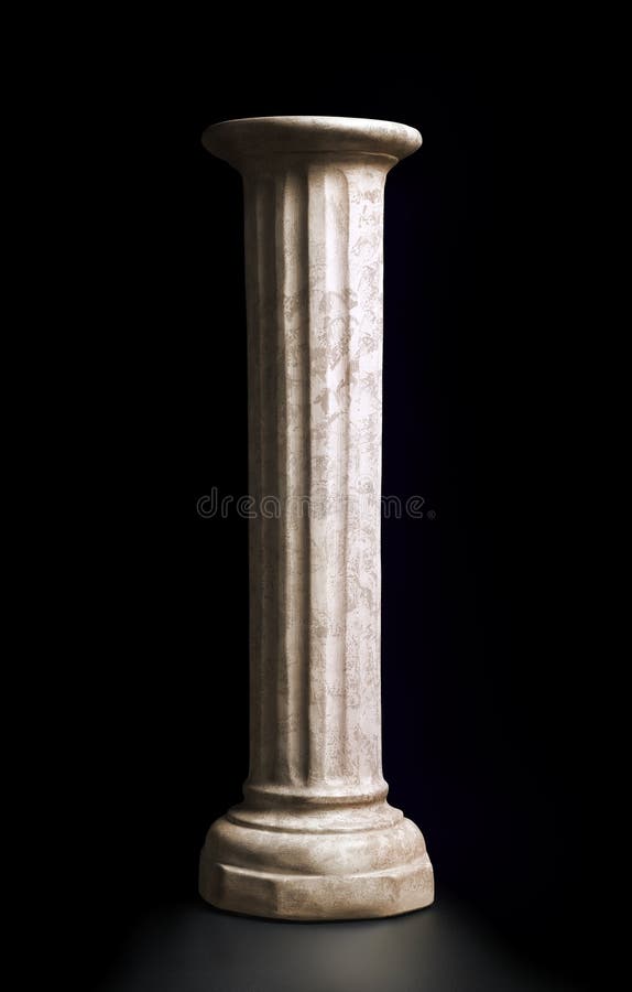 Classical column stock image. Image of isolated, black - 67486997