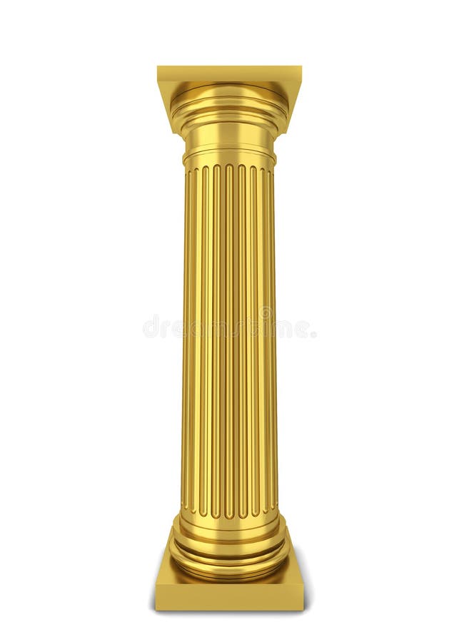 Golden column stock illustration. Illustration of architectural - 37648777