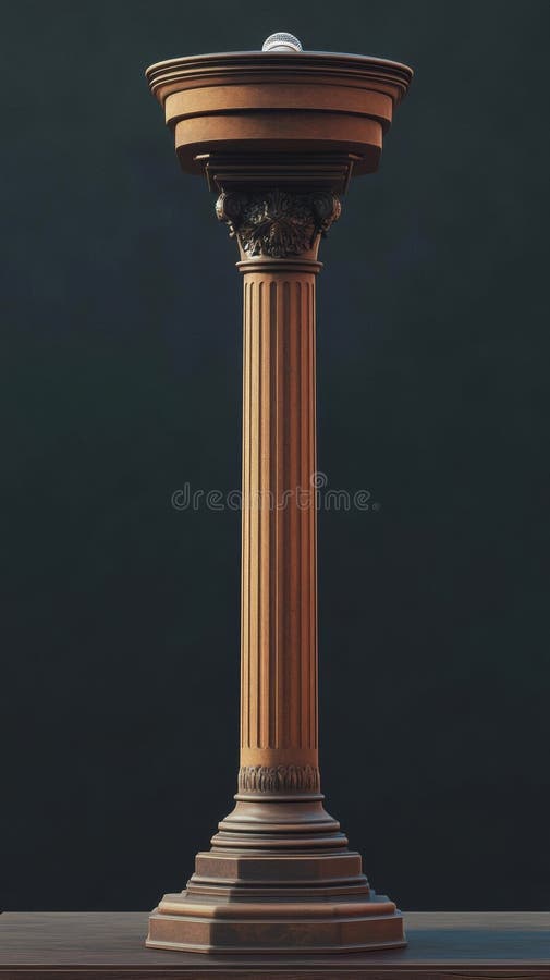 Classical Column with Ornate Details Stock Photo - Image of detailed ...