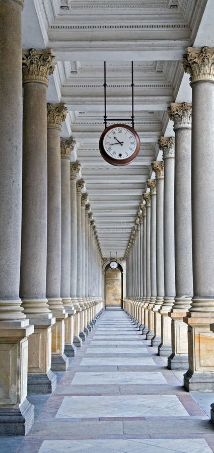 Classical Columns And Clock Picture. Image: 5478900