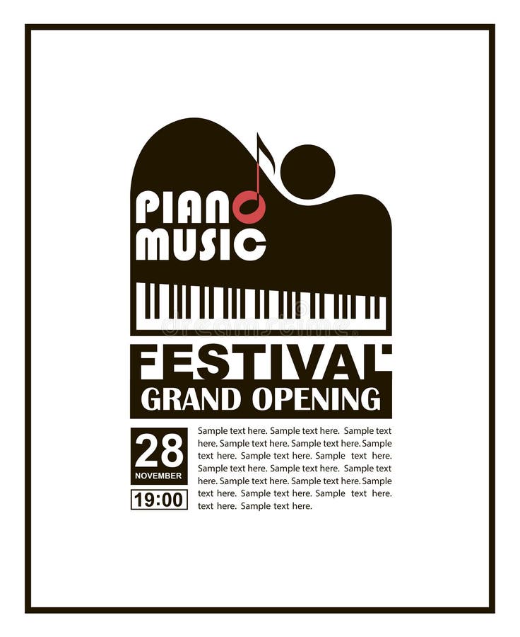 Classical concert poster stock vector. Illustration of placard - 131999828