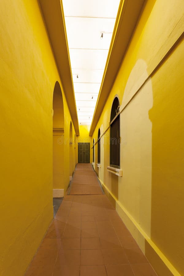 Classical Corridor of Architecture To Door, Vintage Design Architecture ...