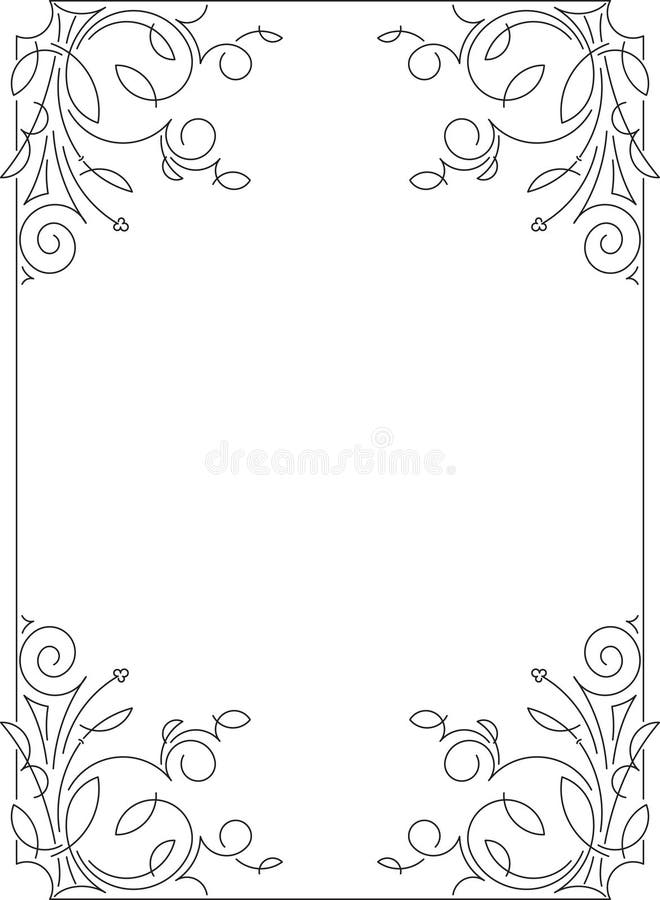 Classical Decorative Simple Black Frame for Your Text, Menu or D Stock ...