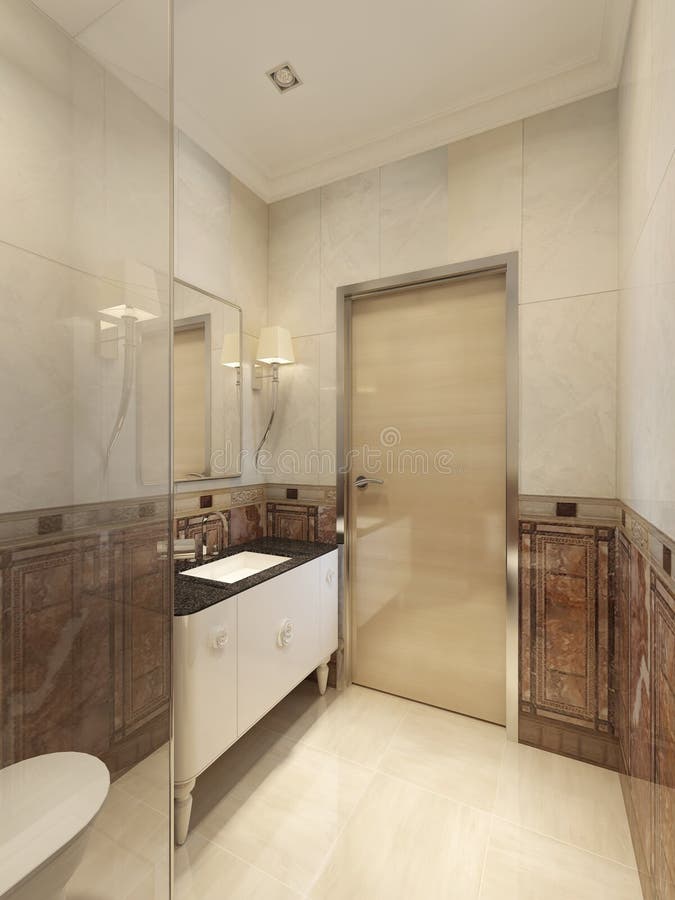 Classical Design of Bathroom Stock Photo - Image of neoclassic, modern ...