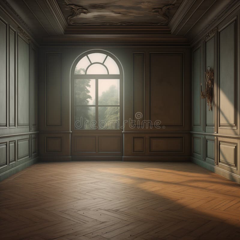 Classical Empty Room Interior Stock Image - Image of home, stylish ...