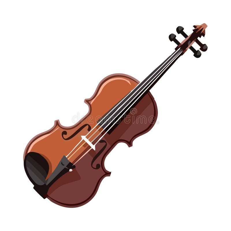Classical Fiddle String Instrument in Symphony Orchestra Stock Vector ...