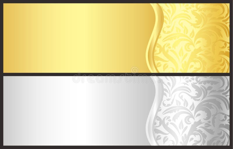 Classical Gold and Silver Gift Certificate with Vi Stock Vector ...