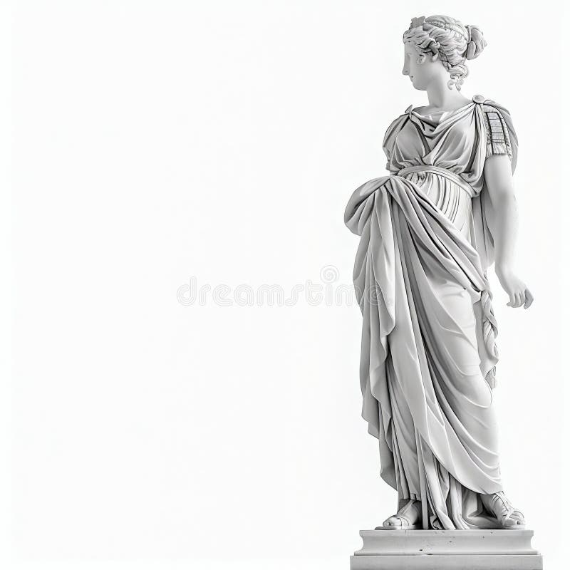 Classical Greek Statues in Monochrome. Generative Ai Stock Illustration ...