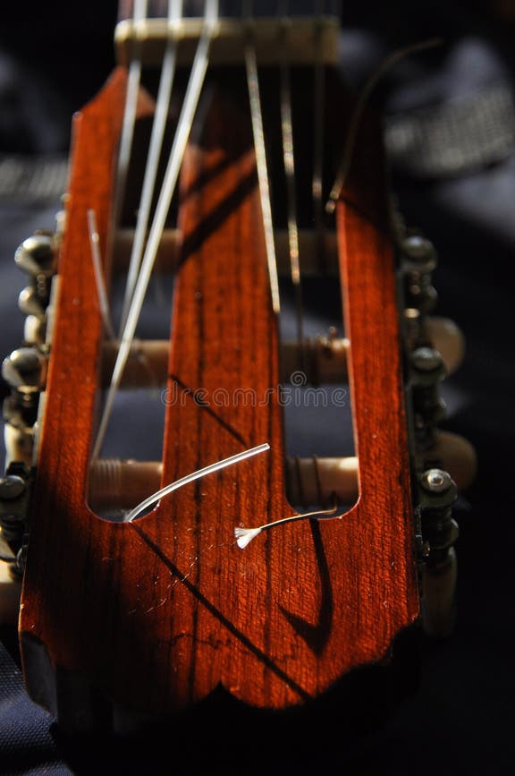 Classical Guitar. Issuing a Stringed Instrument Sounds Stock Image ...