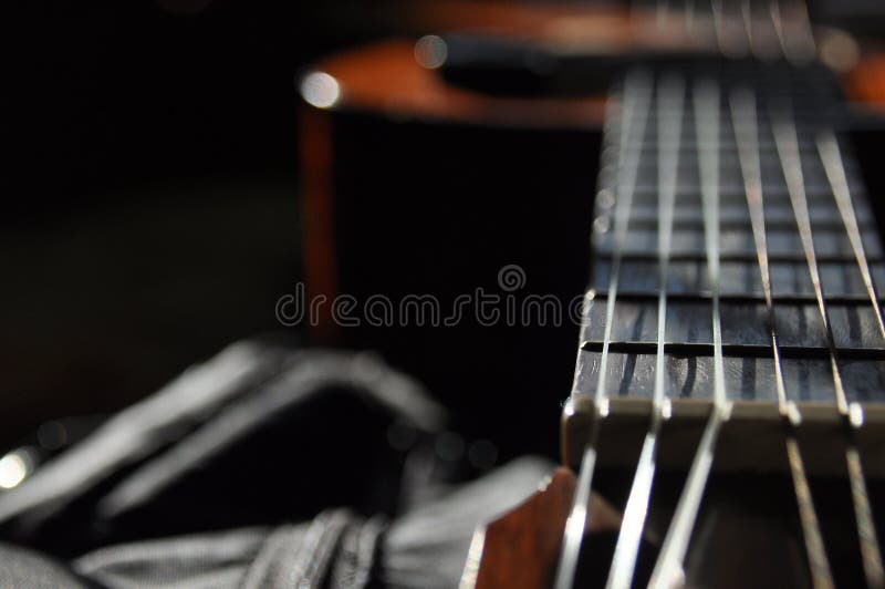 Classical Guitar. Issuing a Stringed Instrument Sounds Stock Photo ...