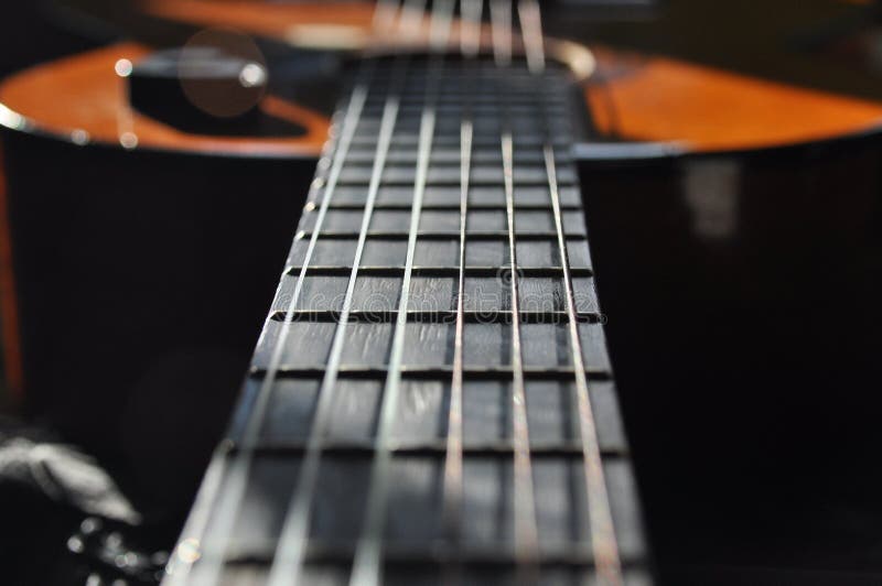 Classical Guitar. Issuing a Stringed Instrument Sounds Stock Photo ...