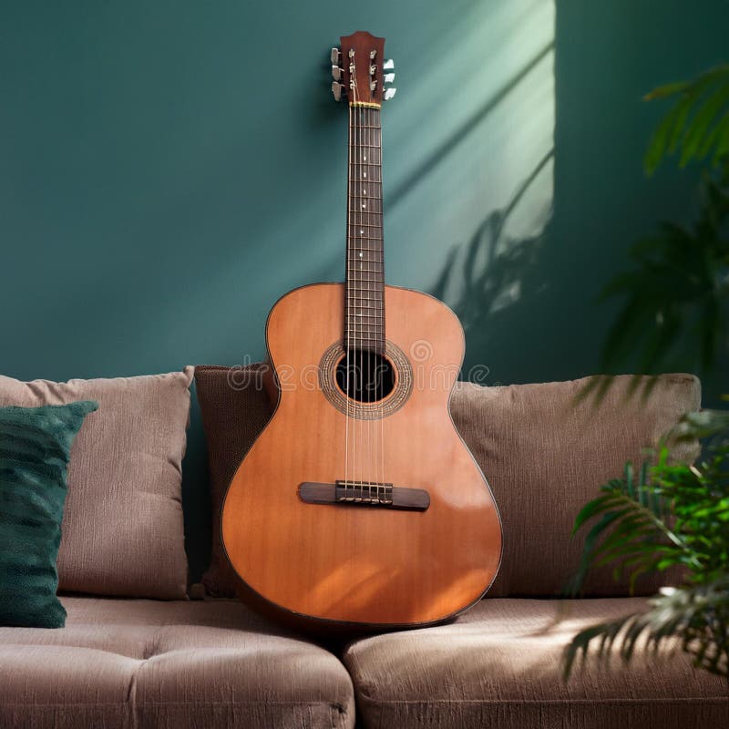 Classical Guitar Stringed Instrument, AI Generated Stock Illustration ...