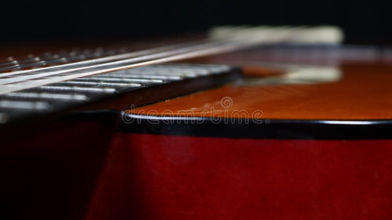 Classical Guitar View of Body with Strong Depth of Field Stock Image ...