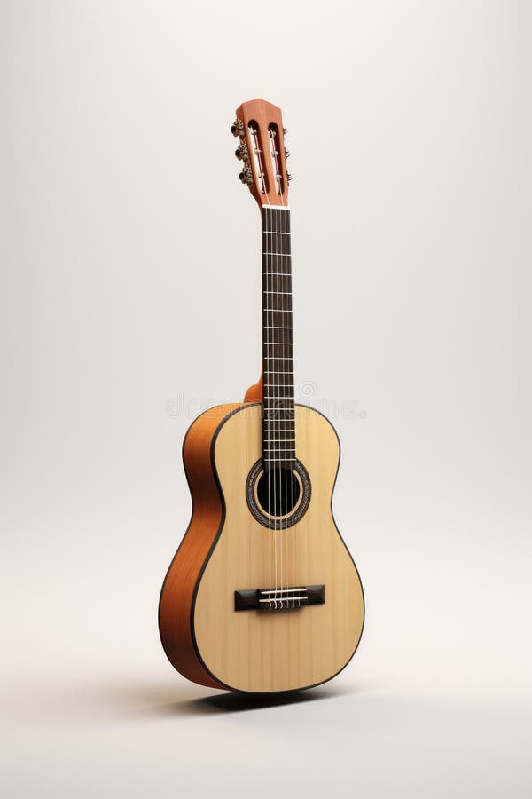 Classical Guitars on a White Background. Stock Photo - Image of ...