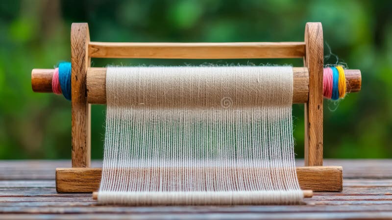 Classical Handloom Weaving in a Countryside Textile Studio Stock Image ...