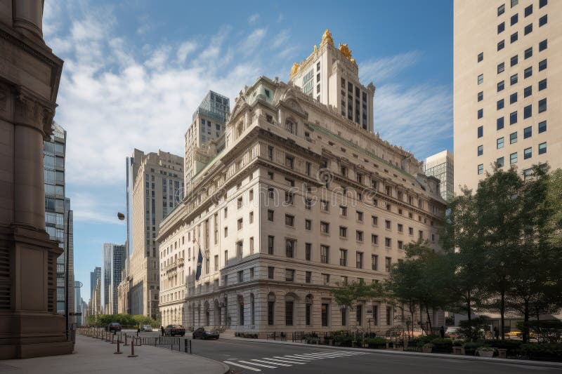 Classical and Historical Building, Surrounded by Bustling Cityscape ...