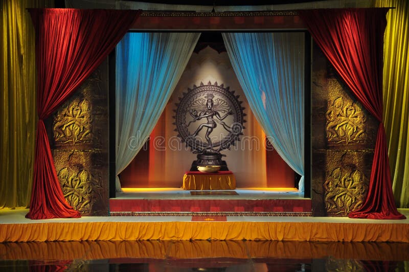 Classical Indian Dance Stage Stock Image - Image of hinduism, hindu ...