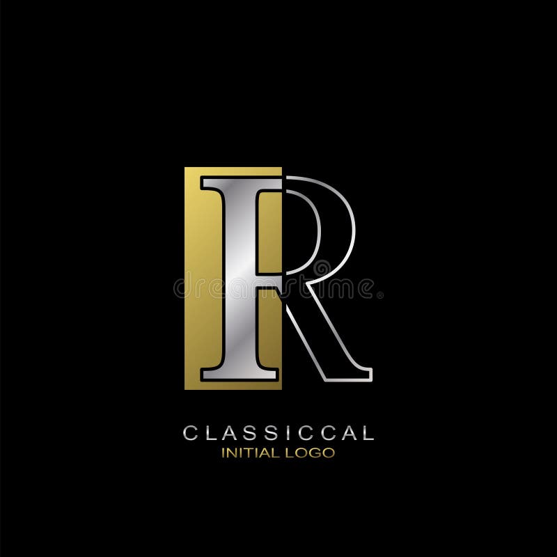 Classical Initial Letter R Logo Icon, Vector Design Concept Rectangle ...