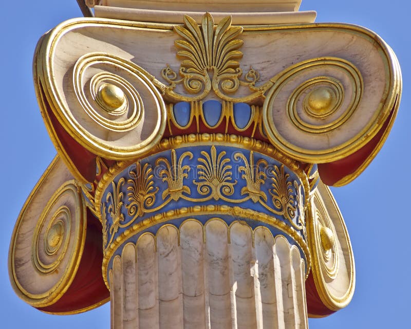 Classical Ionic Column Capital Stock Photo - Image of classic, pillar ...