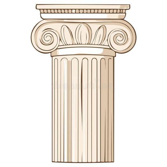 Classical Ionic Column Illustration, Architectural Element, Ancient ...
