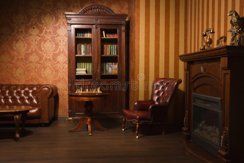Classical library room stock image. Image of carpet, bookcase - 92859029